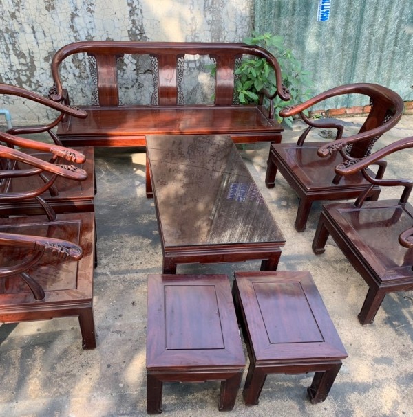 Bộ Bàn Minh Thúng Gỗ Gõ Mật 8 Món Thanh Lý